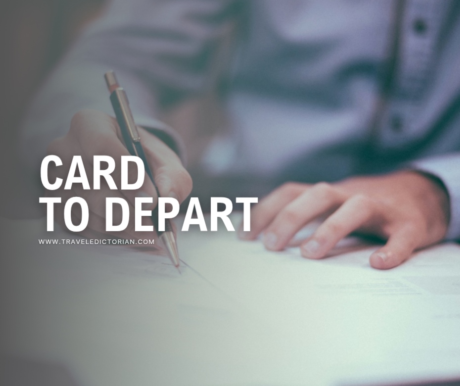 How to Fill Out the Departure Card for Filipinos? - Traveledictorian